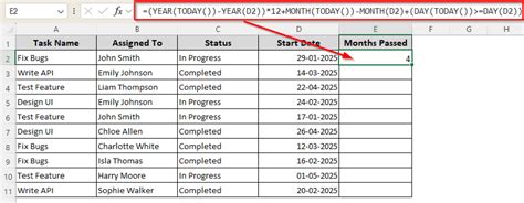 Excel Formula To Count Months From Date To Today Excel Insider