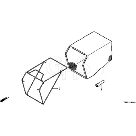 Honda HRB475 SE MZAZ 8000001 8099999 Grass Bag Diagram GHS