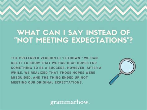 10 Better Ways To Say Not Meeting Expectations