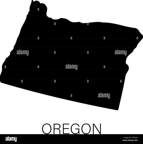 Oregon State Map Silhouette Icon Stock Vector Image And Art Alamy