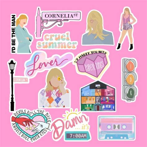 Lover Taylor Swift Laminated Vinyl Sticker Waterproof And Scratchproof