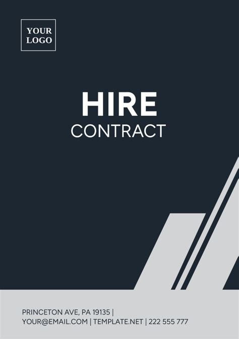 Free Hire Contract Template To Edit Online