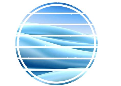 Un Círculo Con Ondas En El Medio Foto Premium