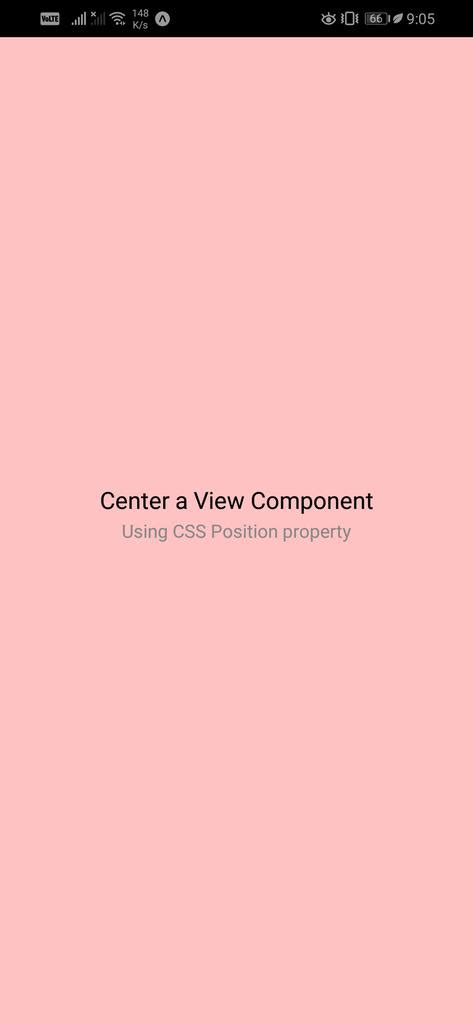 how to center a view component on screen geeksforgeeks