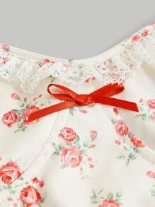 SHEIN MOD Ditsy Floral Print Bow Front Ruffle Hem Cami Dress SHEIN UK