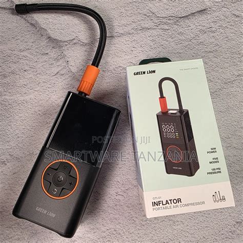 Green Lion Gti 01 Inflator Portable Air Compressor 60w 150 Psi 5 Modes