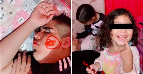 Niñas Se Hacen Virales En Tiktok Al Maquillar A Su Papá Que Se Quedó
