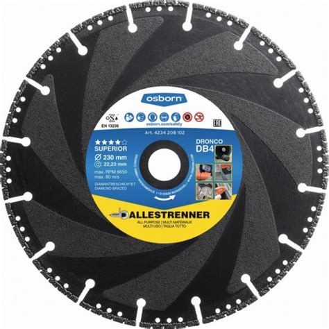 Dronco Disco de Diamante Superior DB4 Todo Uso antes Db Ø Disco mm