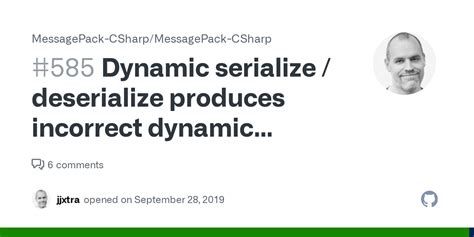 Dynamic Serialize Deserialize Produces Incorrect Dynamic Object