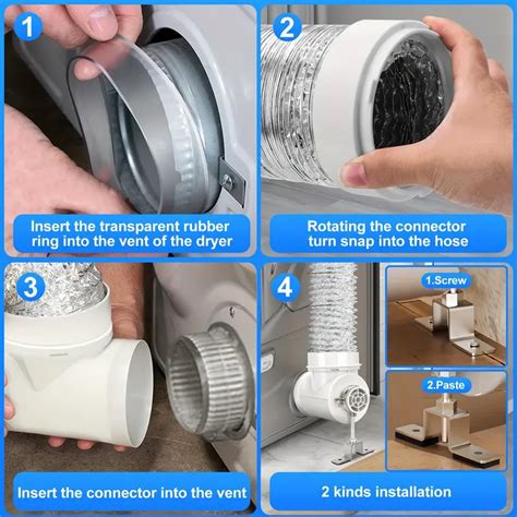 Laundry Dryer Connection Kit 90 Degree Dryer Vent Adapter Temu