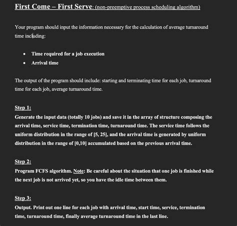 Solved First Come First Serve Non Preemptive Process Chegg