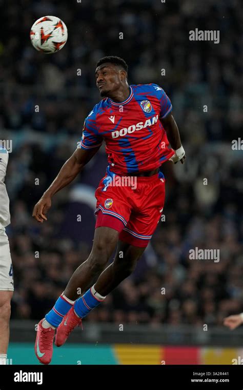 Rome Italy 13th Mar 2025 Rafiu Durosinmi Of Viktoria Plzen During
