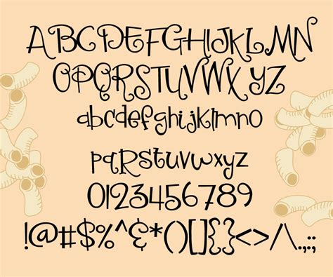 Macaroni Salad Font By Illustration Ink Creative Fabrica