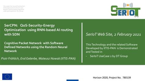 Cognitive Packet Network With Software Defined Networks Using The Random Neural Network Ppt