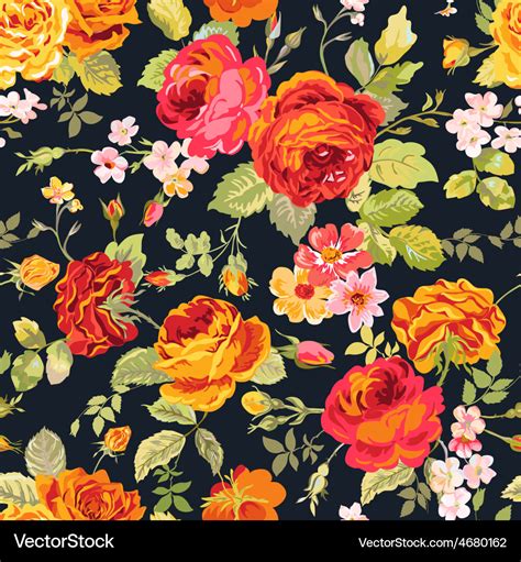 Vintage Wallpaper Floral Vector At Harold Chappell Blog