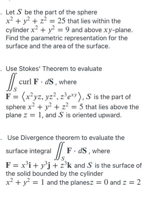 Solved Let S Be The Part Of The Sphere X² Y² Z² 25