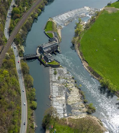 Witten Aus Der Vogelperspektive Wasserwerk Und Wasserkraftwerk