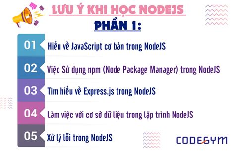 Top lưu ý cần nắm khi học lập trình Node js