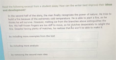 Solved Read The Following Excerpt From A Student Essay How Can The