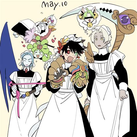 Dejiko Zagreus Thanatos Megaera Hypnos And 1 More Di Gi Charat