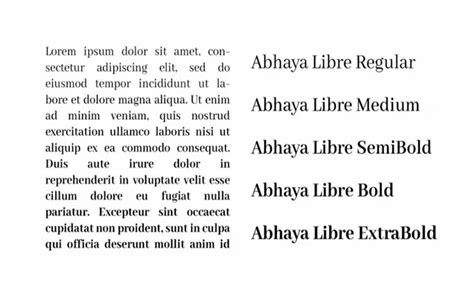 Abhaya Libre Font Free Download [by Mooniak] Fonty Fonts