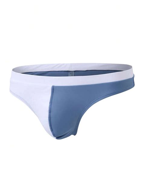 Manfinity Swimmode Mens Minimalist Contrast Color Patchwork Thong