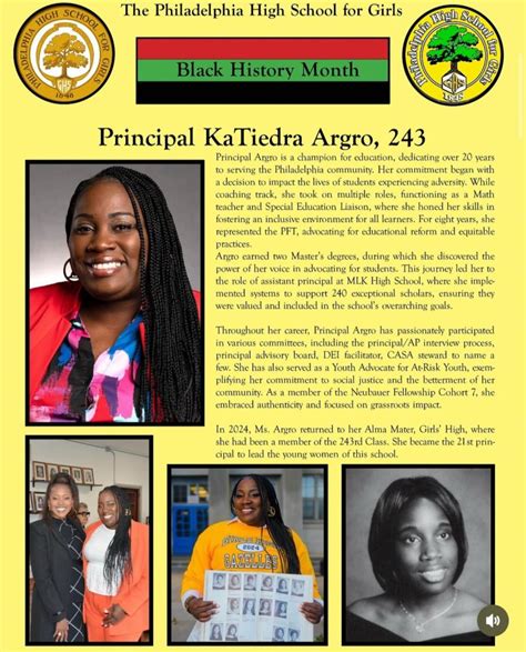 Principal Katiedra Argro Of Class 243 Is Black History Month Being The