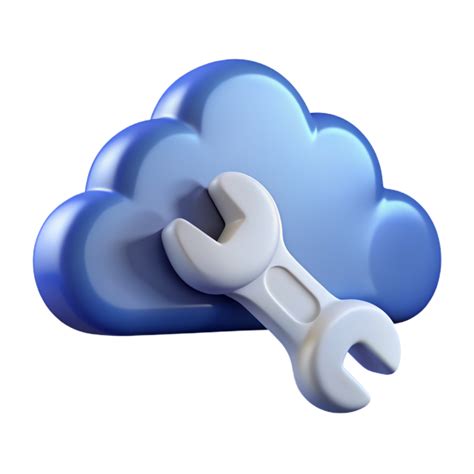 Cloud With Wrench 3d Asset 46787916 Png