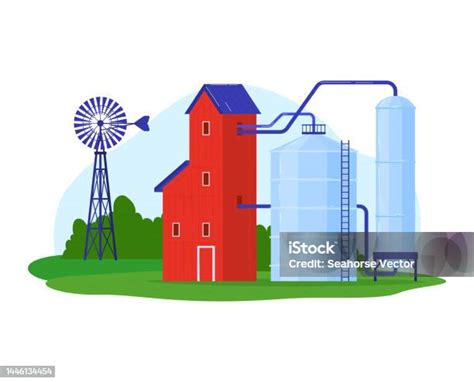 농장 저장 건물 시골 농촌 농업 헛간 벡터 일러스트 농업 필드 토지자연 하베스트 컨트리 하우스 건축에 대한 스톡 벡터 아트 및 기타 이미지 Istock