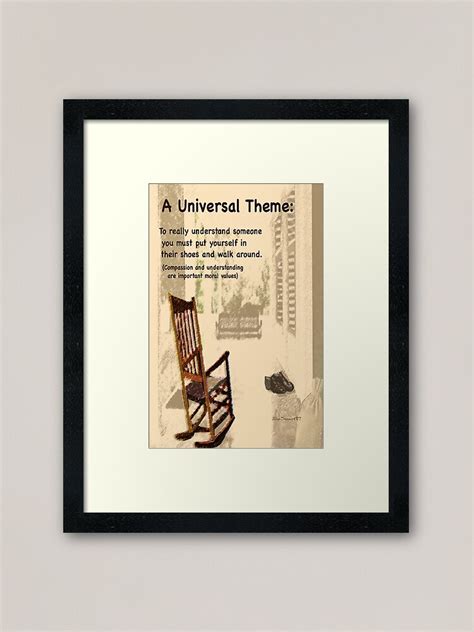 Universal Theme Inspired By To Kill A Mockingbird Framed Art Print