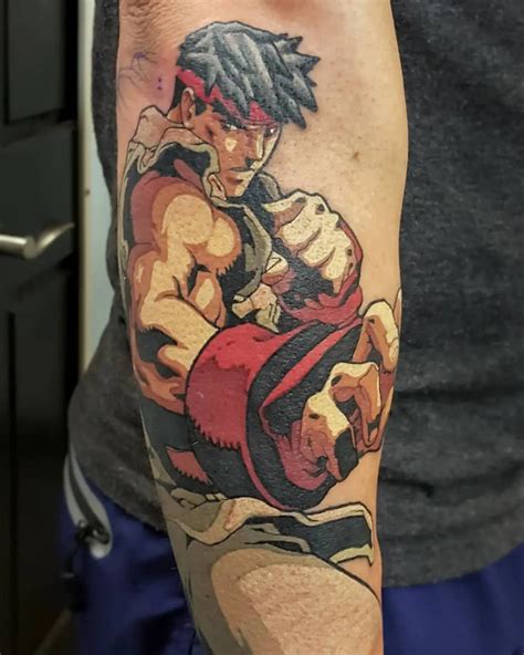 Street Fighter Hand Tattoos Mind Rose Tattoo Hadouken