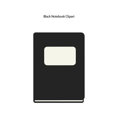 Free Black Notebook Clipart Template To Edit Online