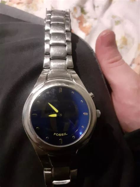 Rare Fossil Big Tic Jr 8096 Blue Quartz Animated Watch Box Lifetime