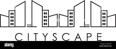 Cityscape Logo Design Inspiration Vector Template Stock Vector Image