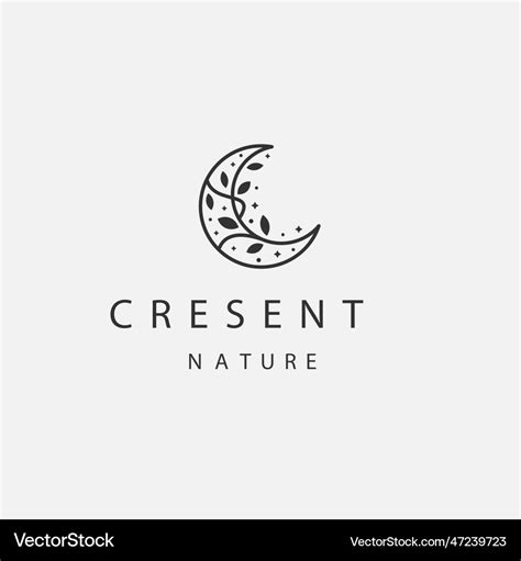 Crescent Logo Royalty Free Vector Image Vectorstock