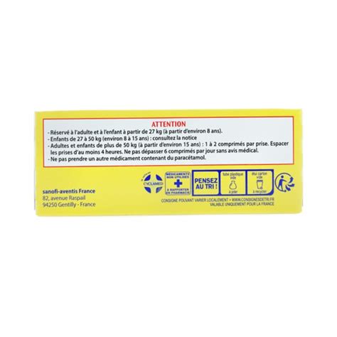 Doliprane 500 mg 16 comprimés effervescents Douleurs et fièvre