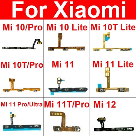 Power On Off Key Volume Side Button Flex Cable Ribbon For XiaoMi Mi 10 10T 11 11T Pro Lite Mi 11