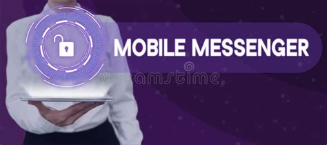 Conceptual Caption Mobile Messenger Concept Meaning Mobile Tool That Allows Users To Send Chat