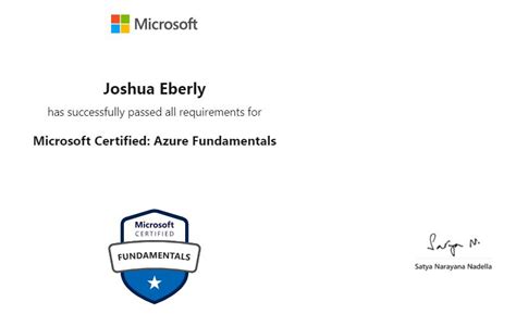 Im Happy To Share That Ive Obtained A New Certification Microsoft Joshua Eberly