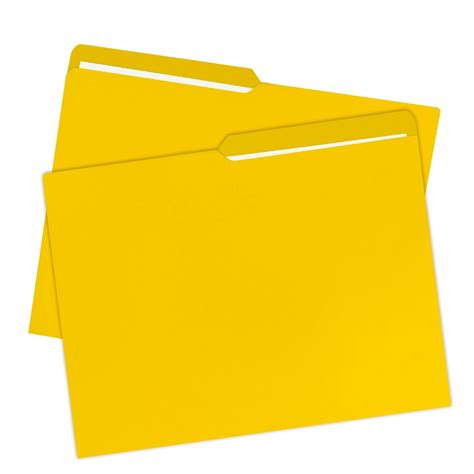 file folder letter size 1 2 cut tab 100 pack deep yellow