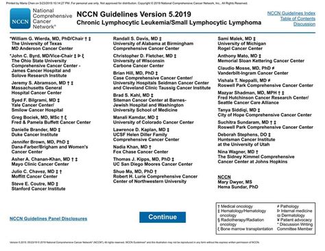 Nccn临床实践指南 慢性淋巴细胞白血病 小淋巴细胞淋巴瘤 V5 Pdf 管理资源网