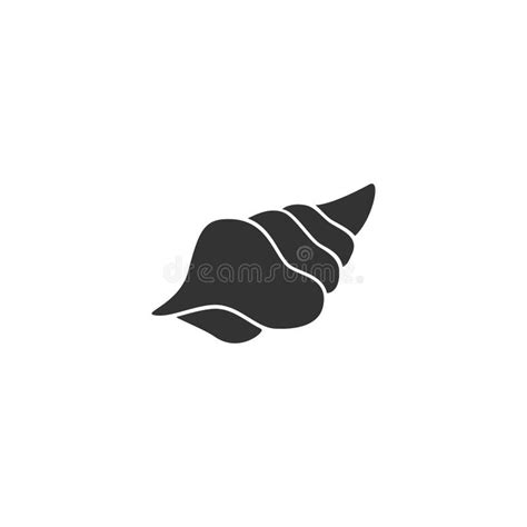 Conch Shell Icon Sea And Ocean Symbol Isolated Vector Sign Stock