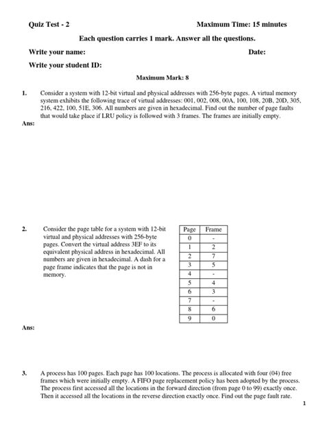 quiz 2 pdf computer science computer architecture