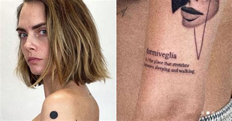 Cara Edit Tattoos Cara Delevingnes New Tattoo Leaves Fans Cringing