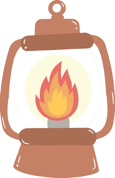 Cute Cartoon Lantern For Camping Drawing 23857658 Vector Art At Vecteezy
