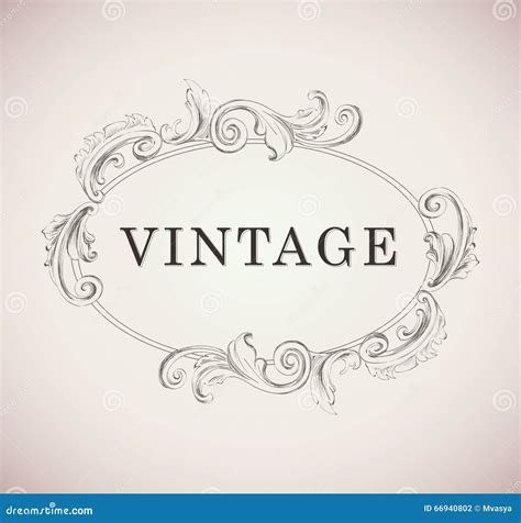 Vintage Frame Template Vector Illustration Template Stock Vector