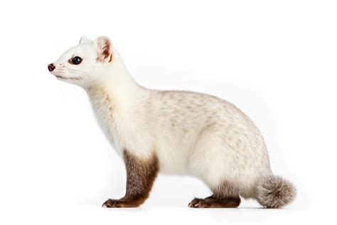 Premium Ai Image Eurasian Ermine On A White Background