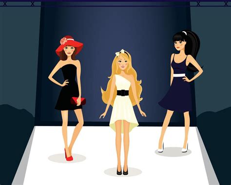 Three Runway Models 17227314 Vector Art At Vecteezy