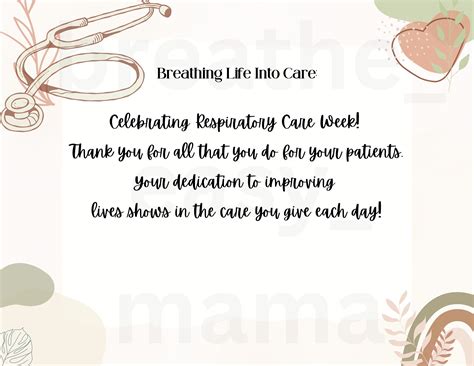 Respiratory Care Week Thank You Card Appreciation For Respiratory Therapist Etsy