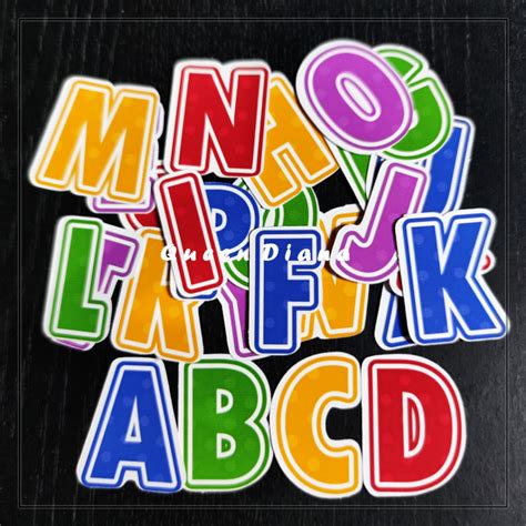 Jual Stiker Printing A3 Alfabet A Z Sticker Kertas Glossy Karakter